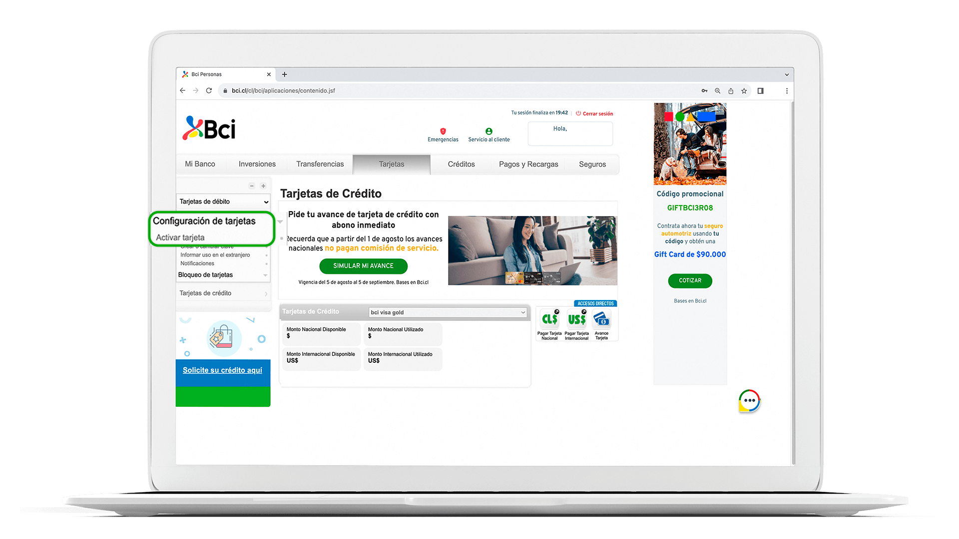 ¿Cómo activar tu Tarjeta de Débito desde Banco en Línea? | Banco Bci