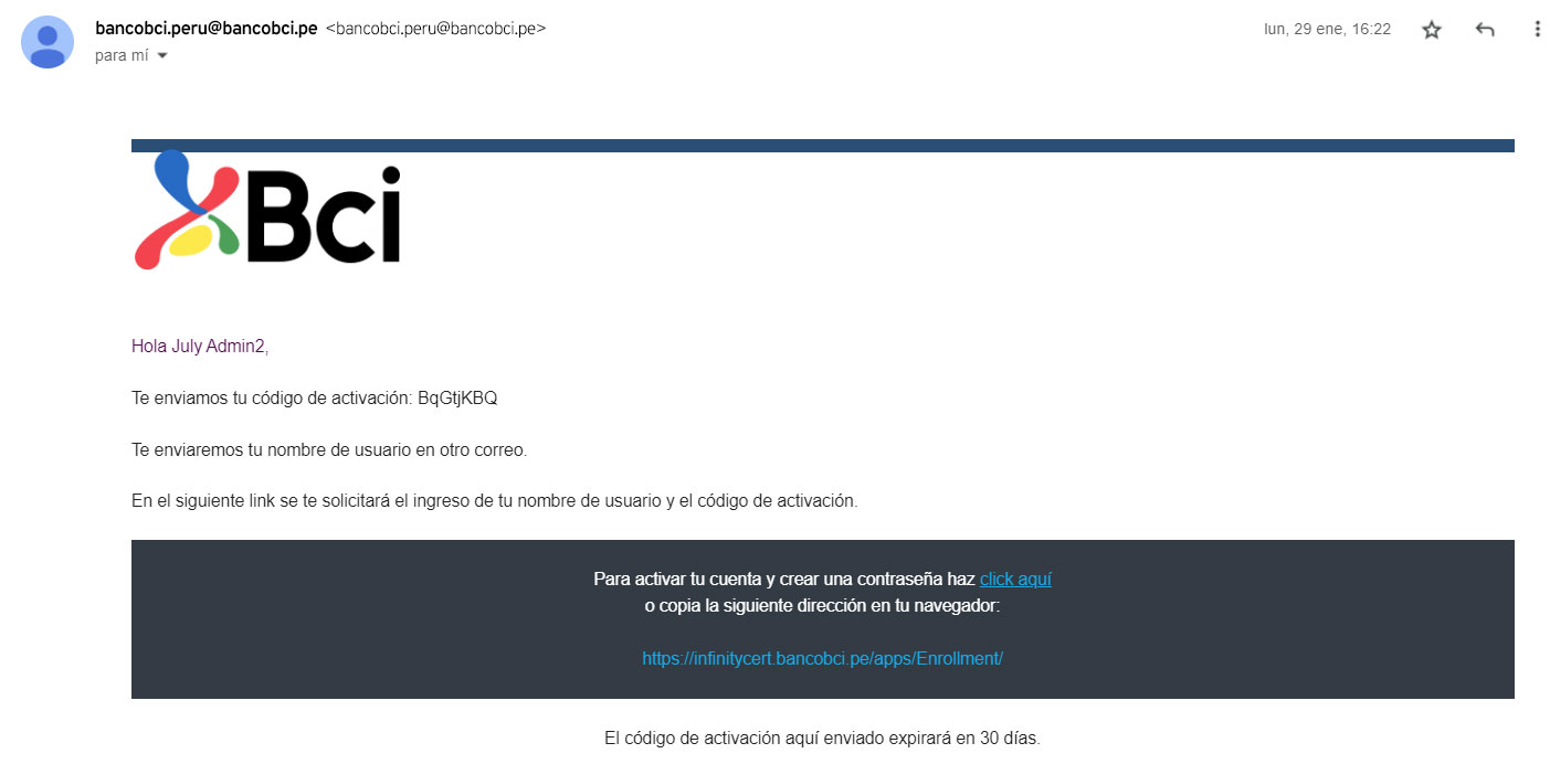 Registro de nuevos usuarios. | Banco Bci Miami